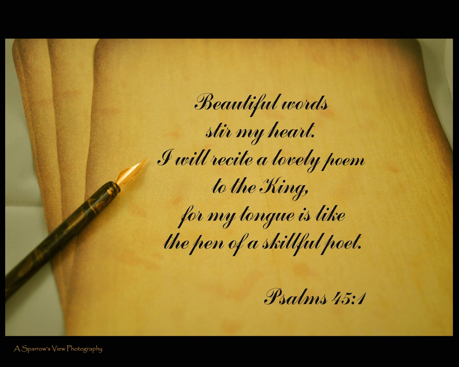 A Sparrow s View Photography Psalm 45 1
