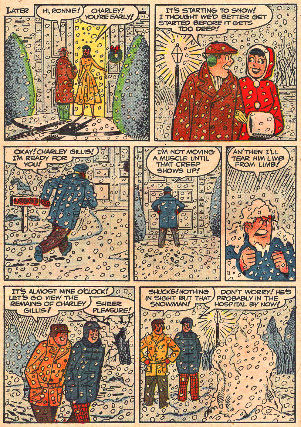 Four-Color Shadows: Archie-Snow Mistake-1959