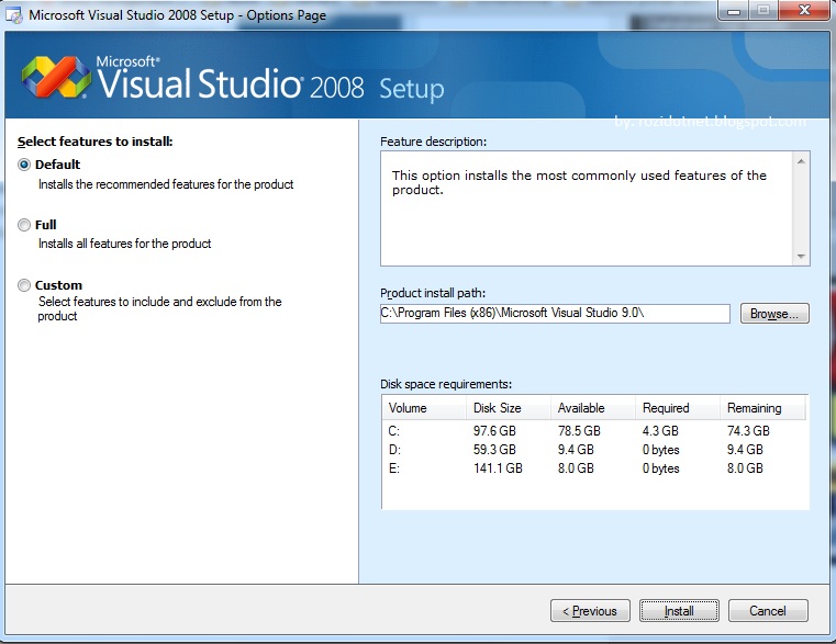 Cara Instal Visual Studio 2008 Express Edition - RoziDotNet