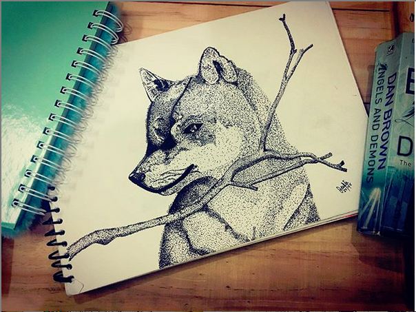 Contoh Lukisan Pointilis Yang Mudah - Contoh Gambar Lukisan