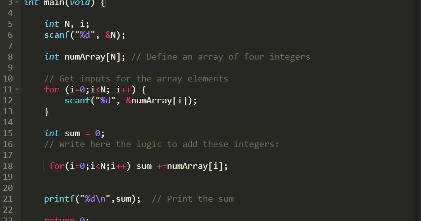 The Sum Of All The Elements Of An Array Of Size N Mktech4u