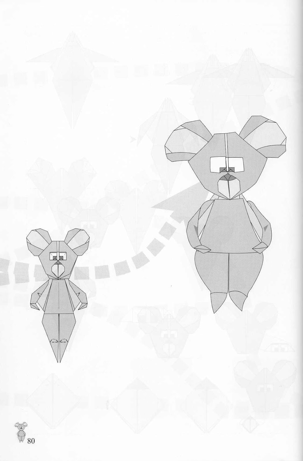 Origami Cartoon 3-Halle - Ruby Book Origami