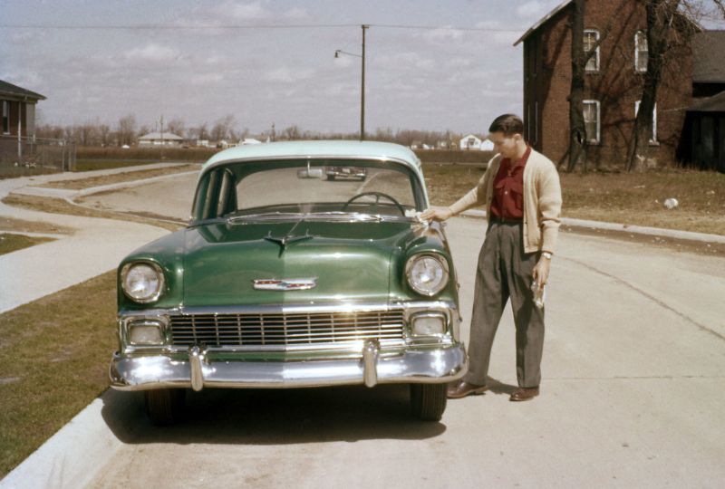 Color Snapshots of People Posing With Their Cars in the 1950s ~ Vintage ...