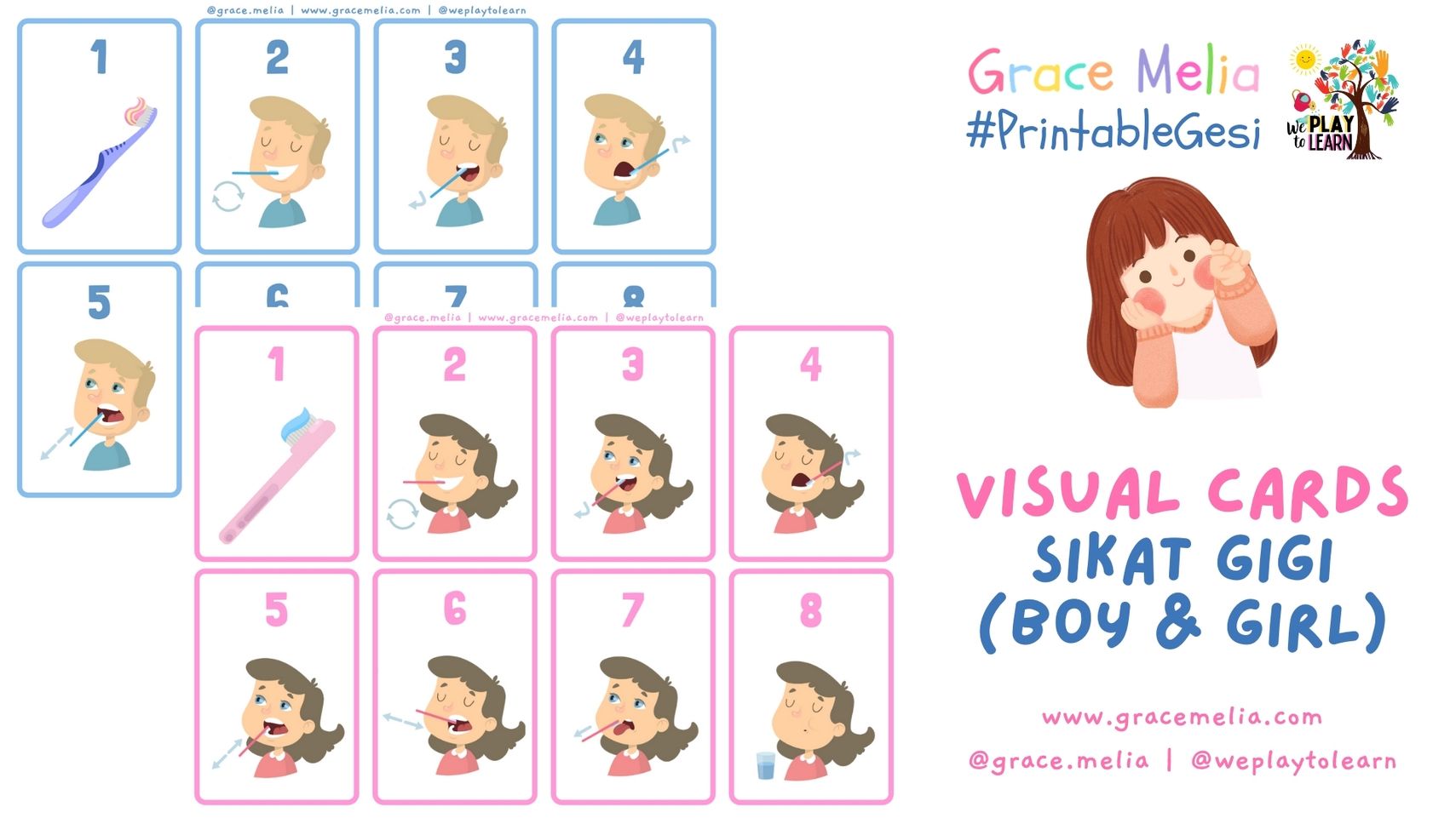 Visual Cards Sikat Gigi Free Printable | gracemelia.com | Parenting ...