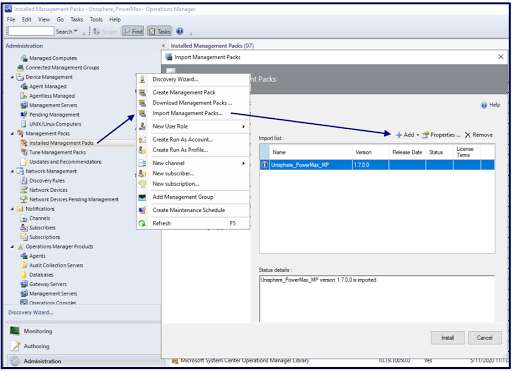 Microsoft SCOM monitoring for PowerMax using Unisphere SNMP traps