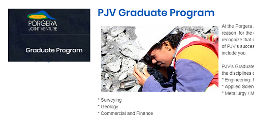 StudJob PNG: Graduate Development Program Porgera Joint Venture (PJV ...