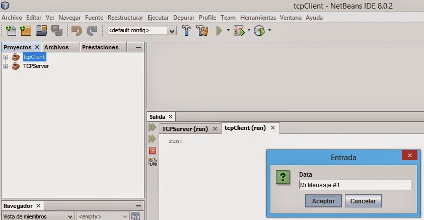 TCP Cliente-Servidor SENCILLO en JAVA ( NetBeans ) ~ Programadortico.com
