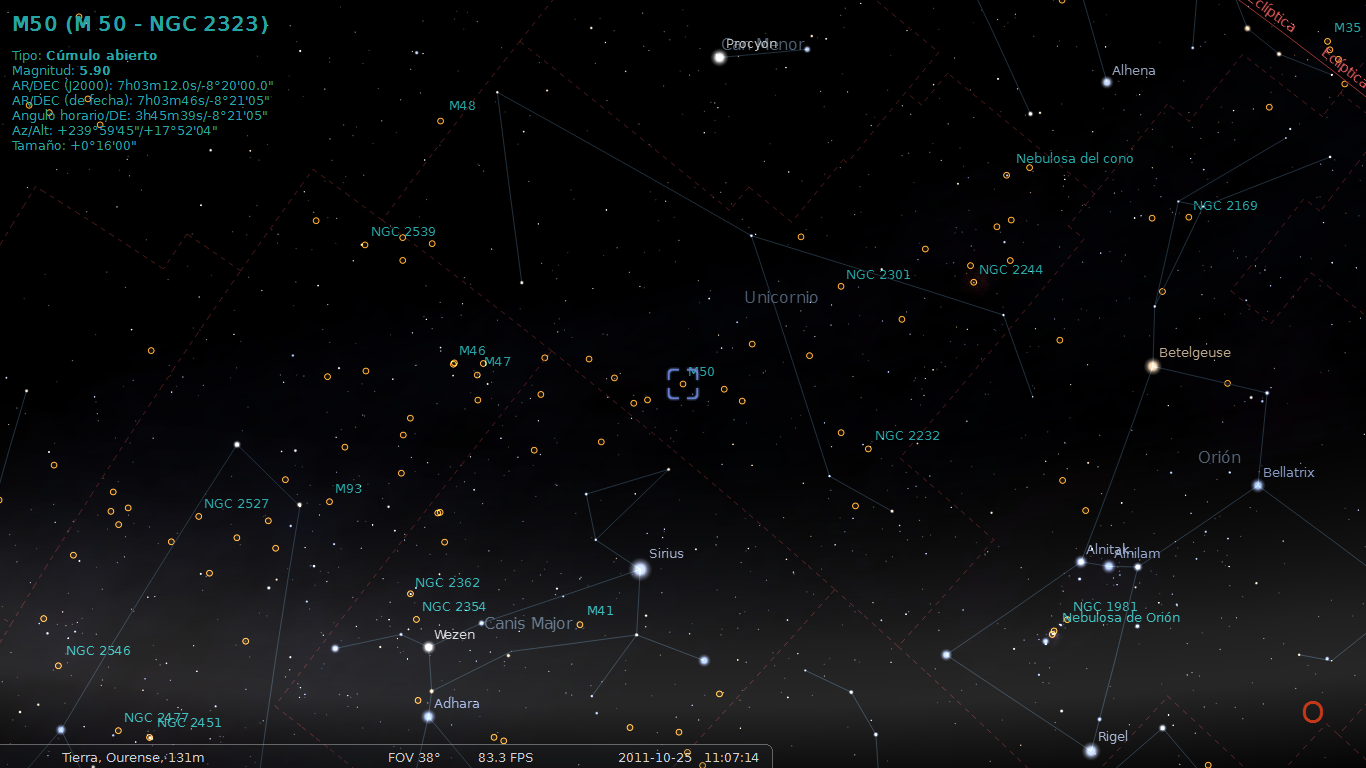EL MIRON DEL CIELO: CATALOGO MESSIER, M50