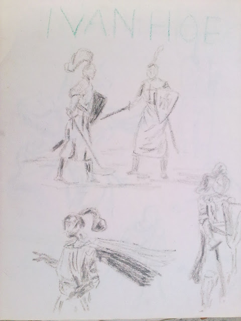 School Days - Conté crayon