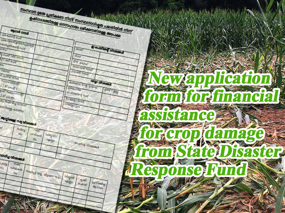 New application form for financial assistance for crop damage from ...