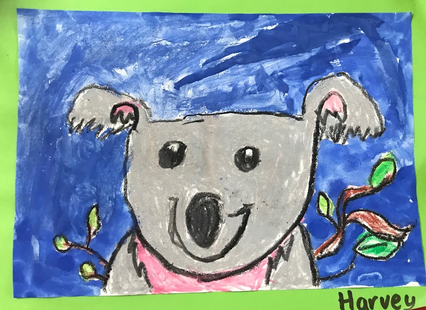 Art with Mrs Baker: Kindergarten Oil Pastel Koalas