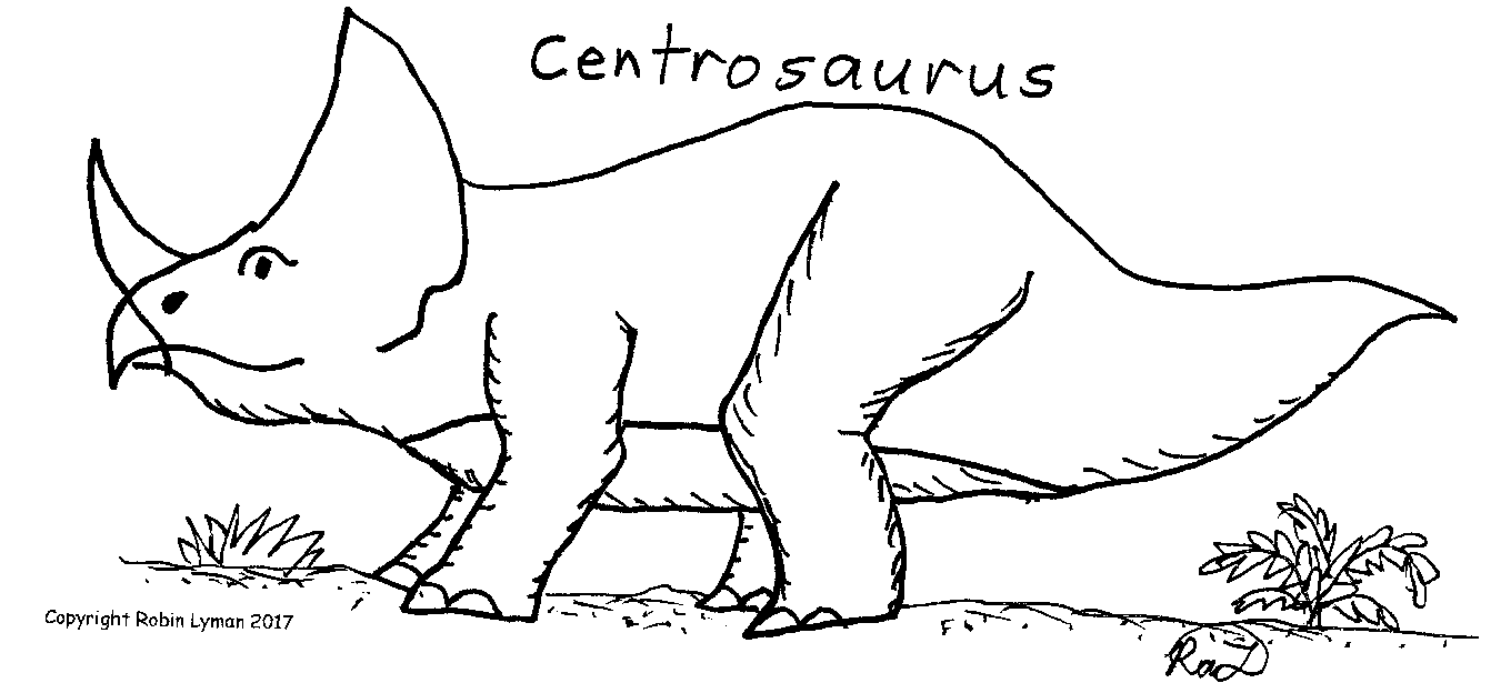Robin's Great Coloring Pages: Ceratopsian or Horned Dinosaurs & Waxing ...