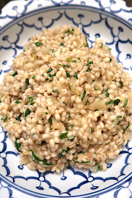 Scrumpdillyicious: Pearl Barley Risotto with Lemon, Parsley & Parmesan