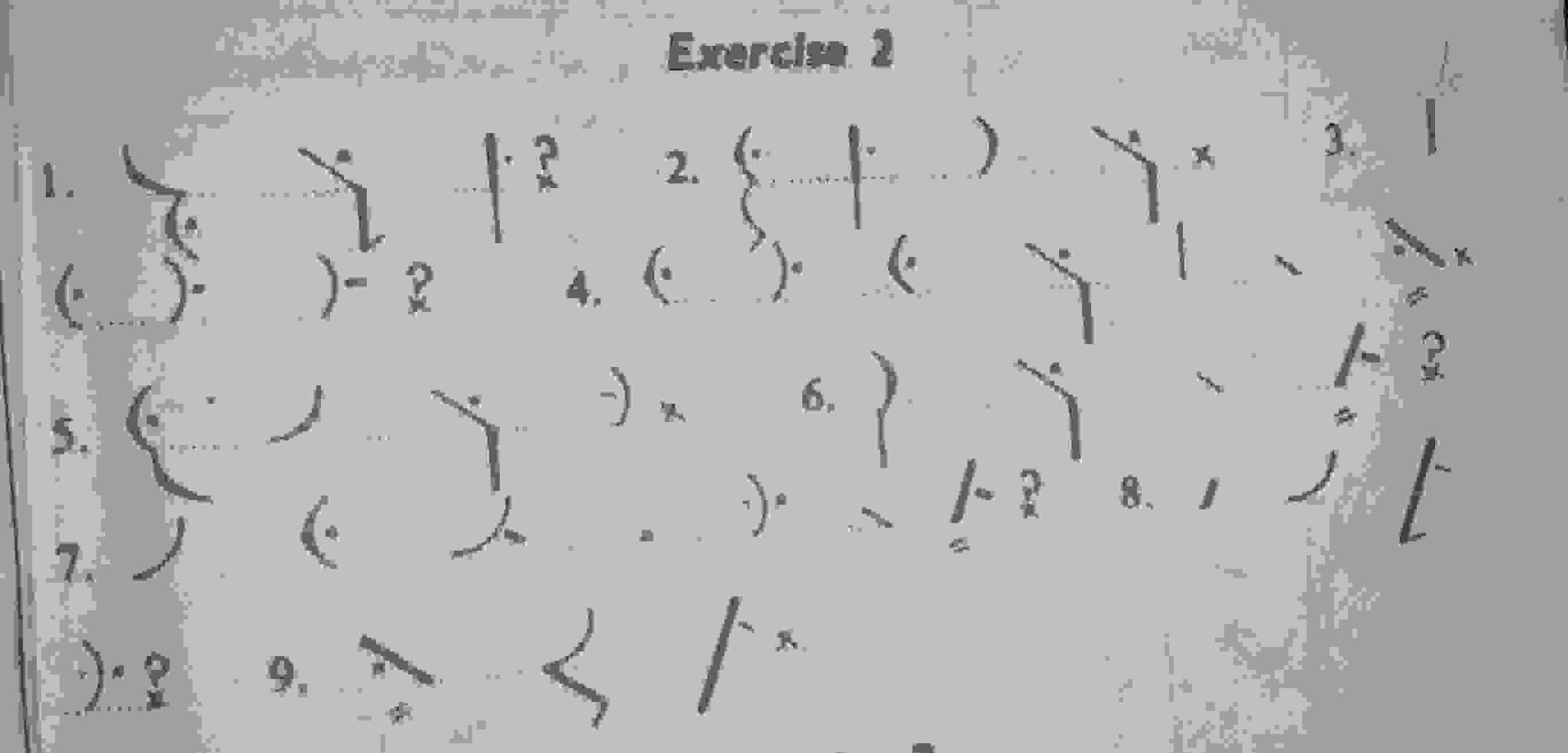 Exercise 2, Pitman Shorthand ~ New ERA Pitman Exercises, Shorthand
