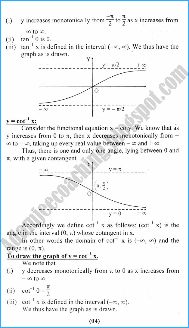 Adamjee Coaching: Inverse Trigonometric Functions and Trigonometric ...
