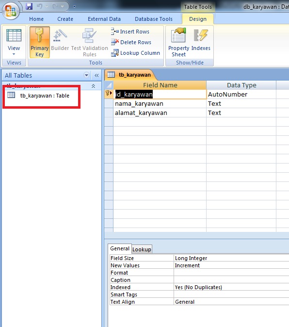 CARA MEMBUAT DATABASE PADA MICROSOFT ACCESS ~ langsungkoding