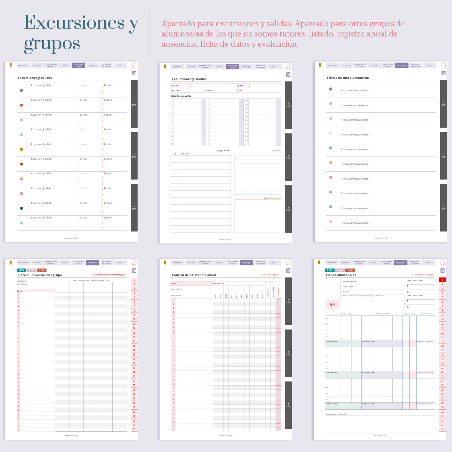Creative Mindly: Cuaderno de profesor digital y editable 2021 2022