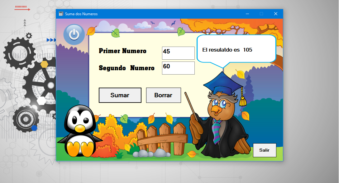 Programa secuencial Sumar 2 Numeros