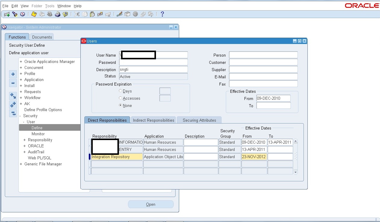 My Oracle World: How to attach Responsibility to an Oracle User