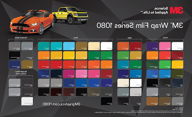 3M Vinyl Car Wrap Colors