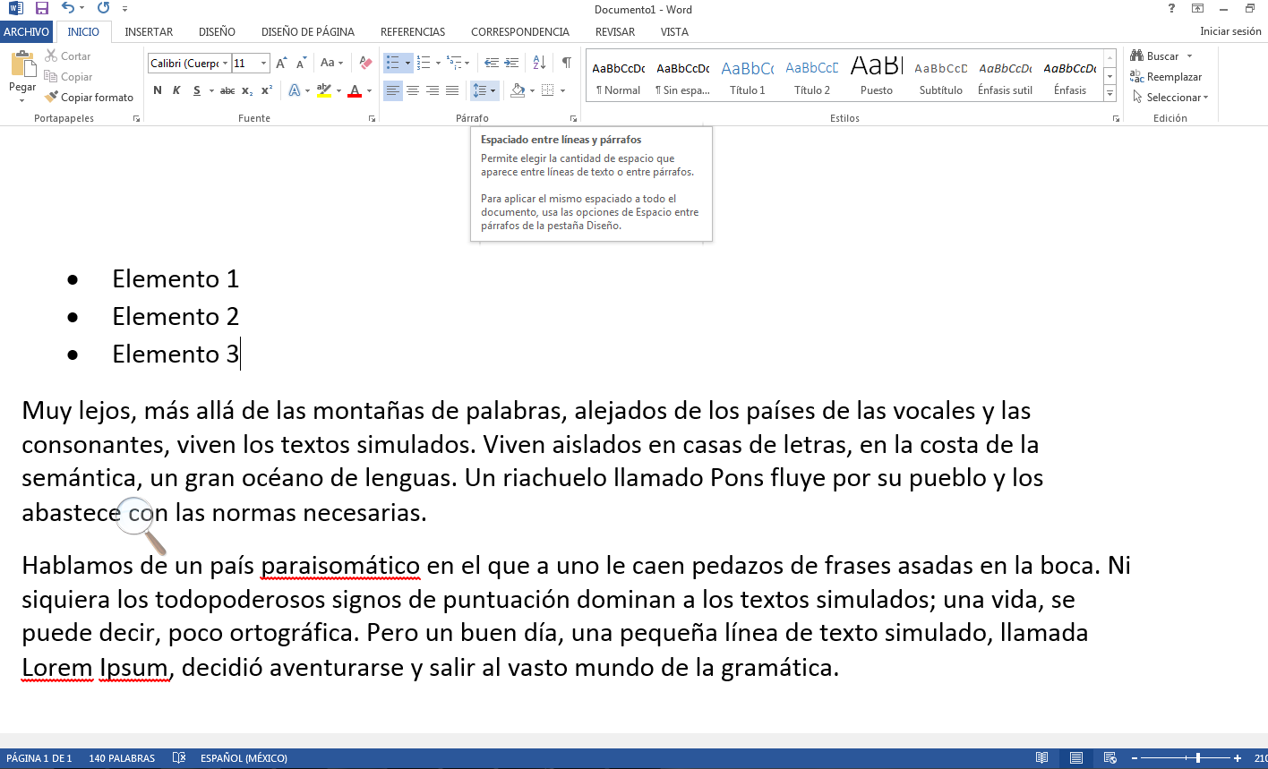 Cómo ajustar los espacios entre renglones, líneas o párrafos en ...