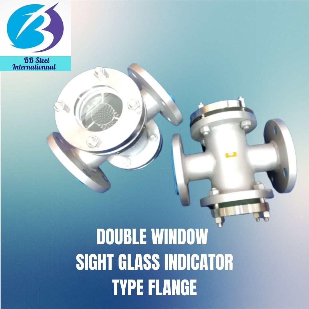 Double Window Sight Glass Flow Indicator type Flange (flanged sight ...
