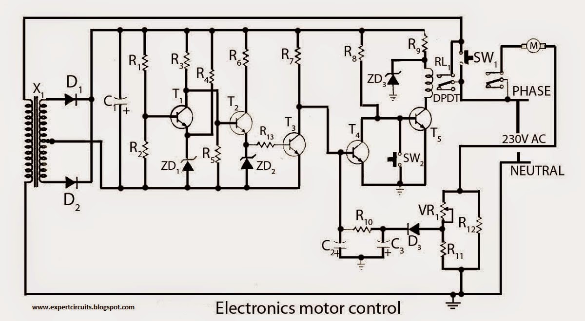 Motor Controller using transistors | Schematics World