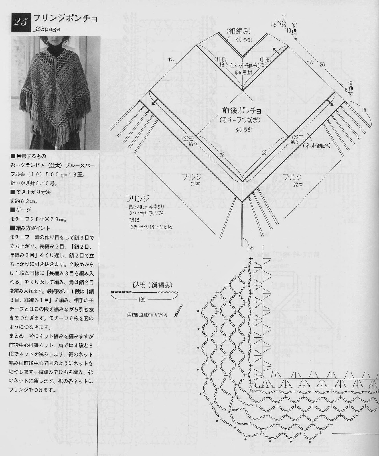 Natural Crochet: Patron de Poncho con Granny Square!!!