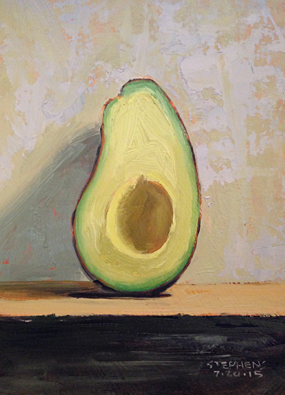 Daily Painting: Avocado Without Pit 5x7
