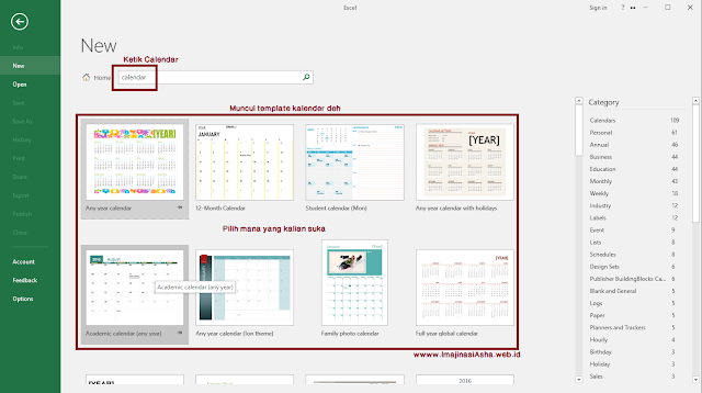 Cara Membuat Kalender di Microsoft Excel - Imajinasi Asha