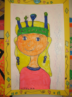 Jamestown Elementary Art Blog: Kindergarten King and Queen Self-Portraits