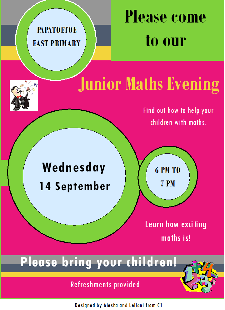 C1 Blog Papatoetoe East: Junior Maths Evening