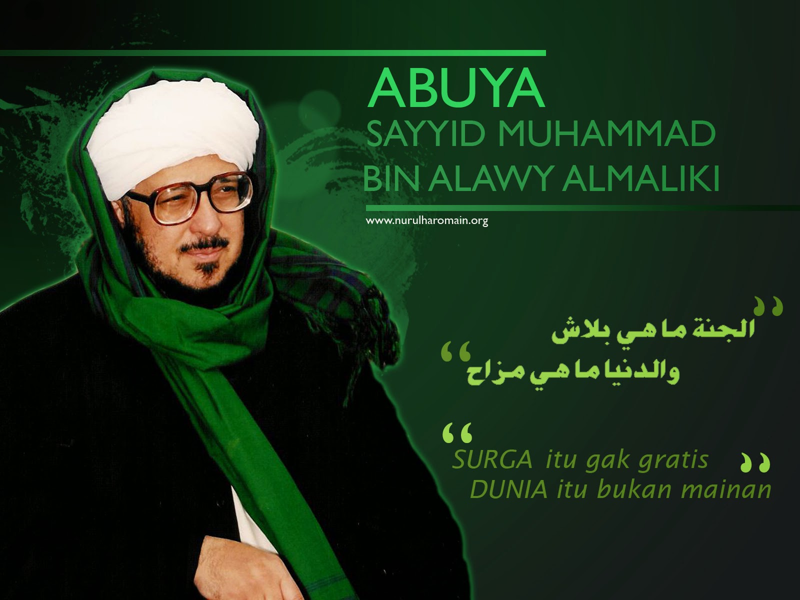 Wallpaper Abuya Sayyid Muhammad | Ma'had Nurul Haromain