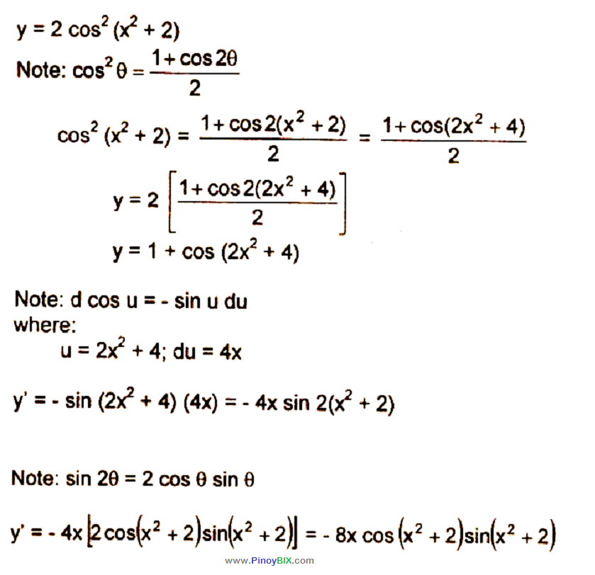 Solution What Is The Derivative With Respect To X Of 2 Cos 2 x 2 2 PinoyBIX Engineering solution-what-is-the-derivative-with-respect-to-x-of-2-cos-2-x-2-2-pinoybix-engineering