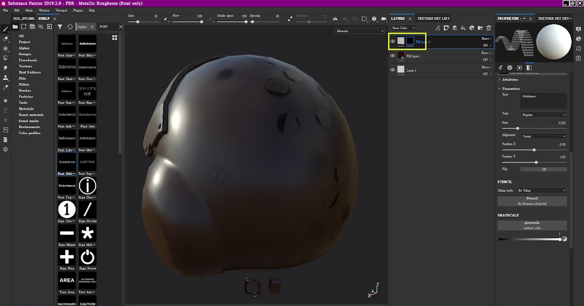 Substance Painter中使用Font Alpha