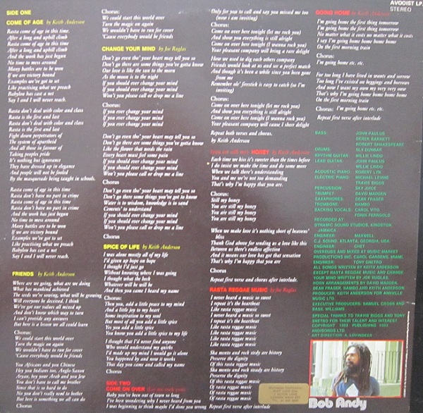 Rasta Reggae Music: Bob Andy - Friends