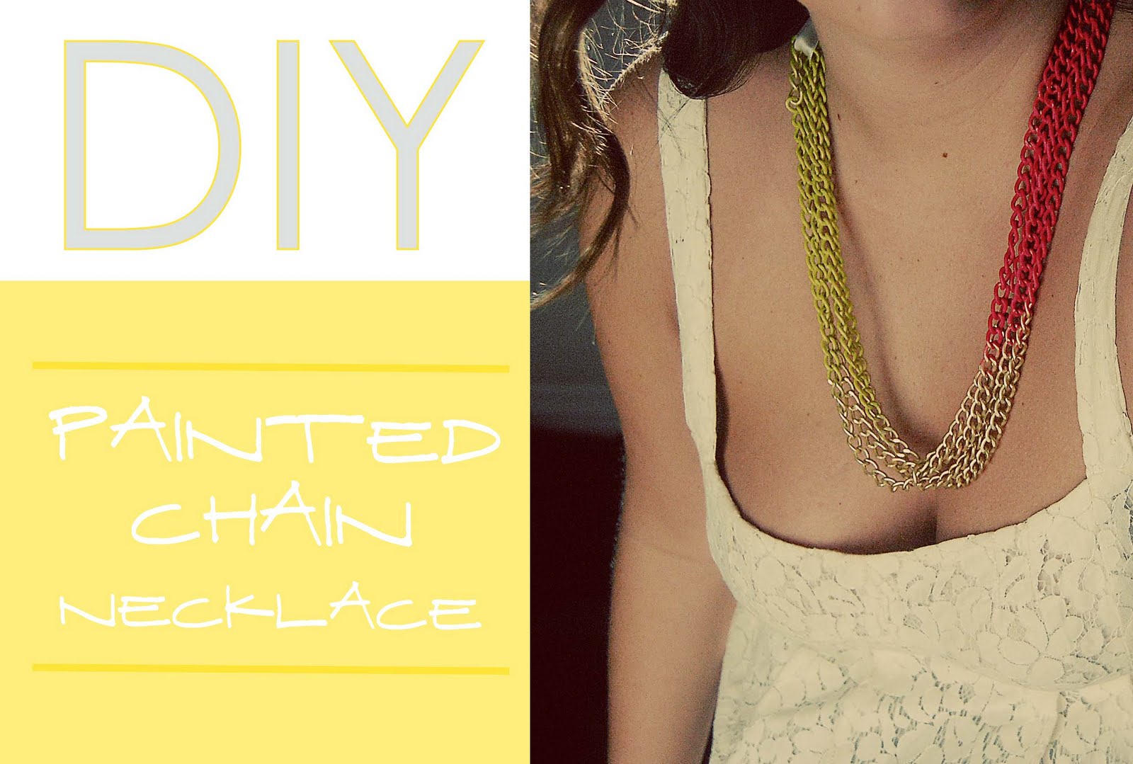 Just B B Gathered DIY Painted Chain Necklace Just B B Gathered DIY Painted Chain Necklace