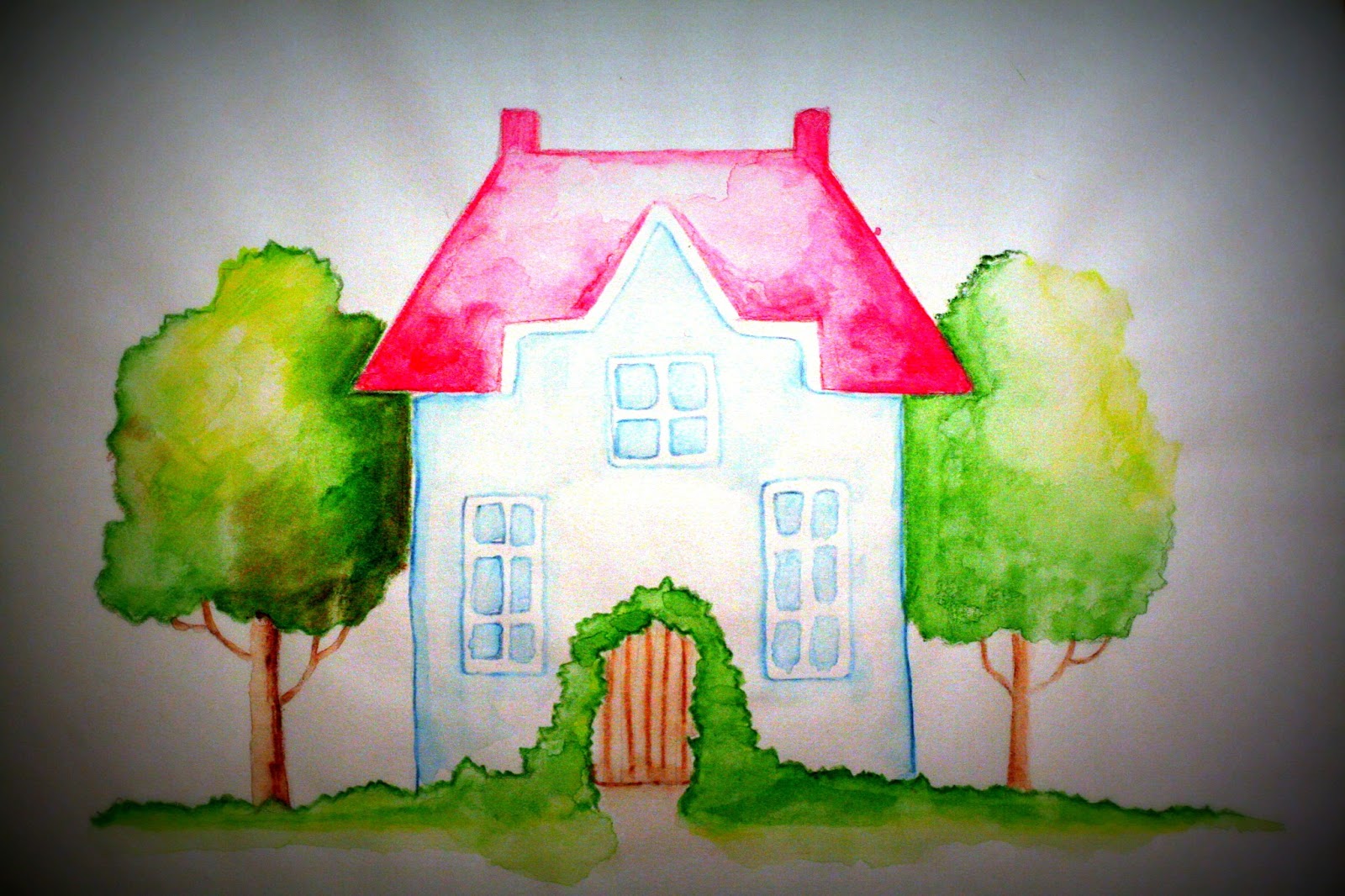 InSang_Drawing: Red roof house