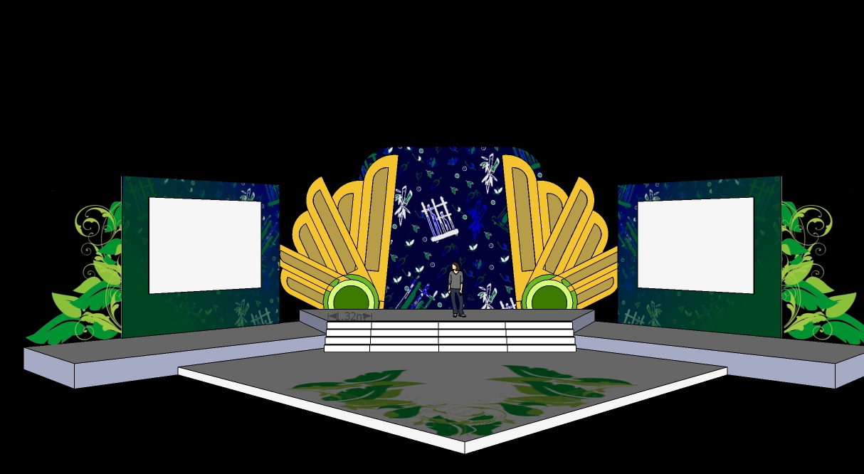 event decoration, customized gate, creative design: main stage with ...