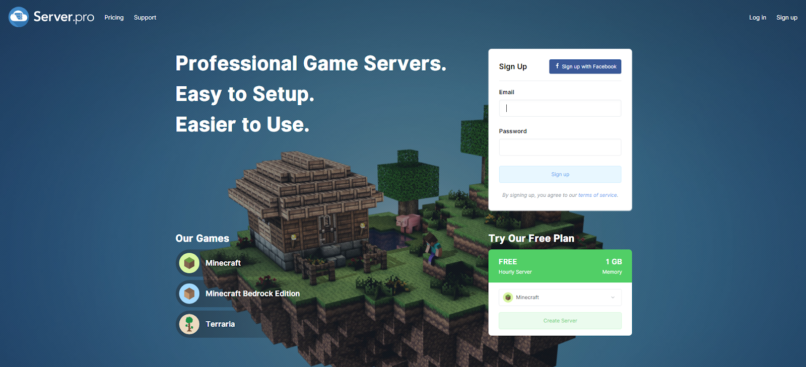 CHAWTeam: 免費且方便的MINECRAFT伺服器架設網站???!!! 認識server.pro!!!!