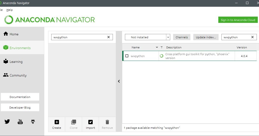 python gui wxPython 설치