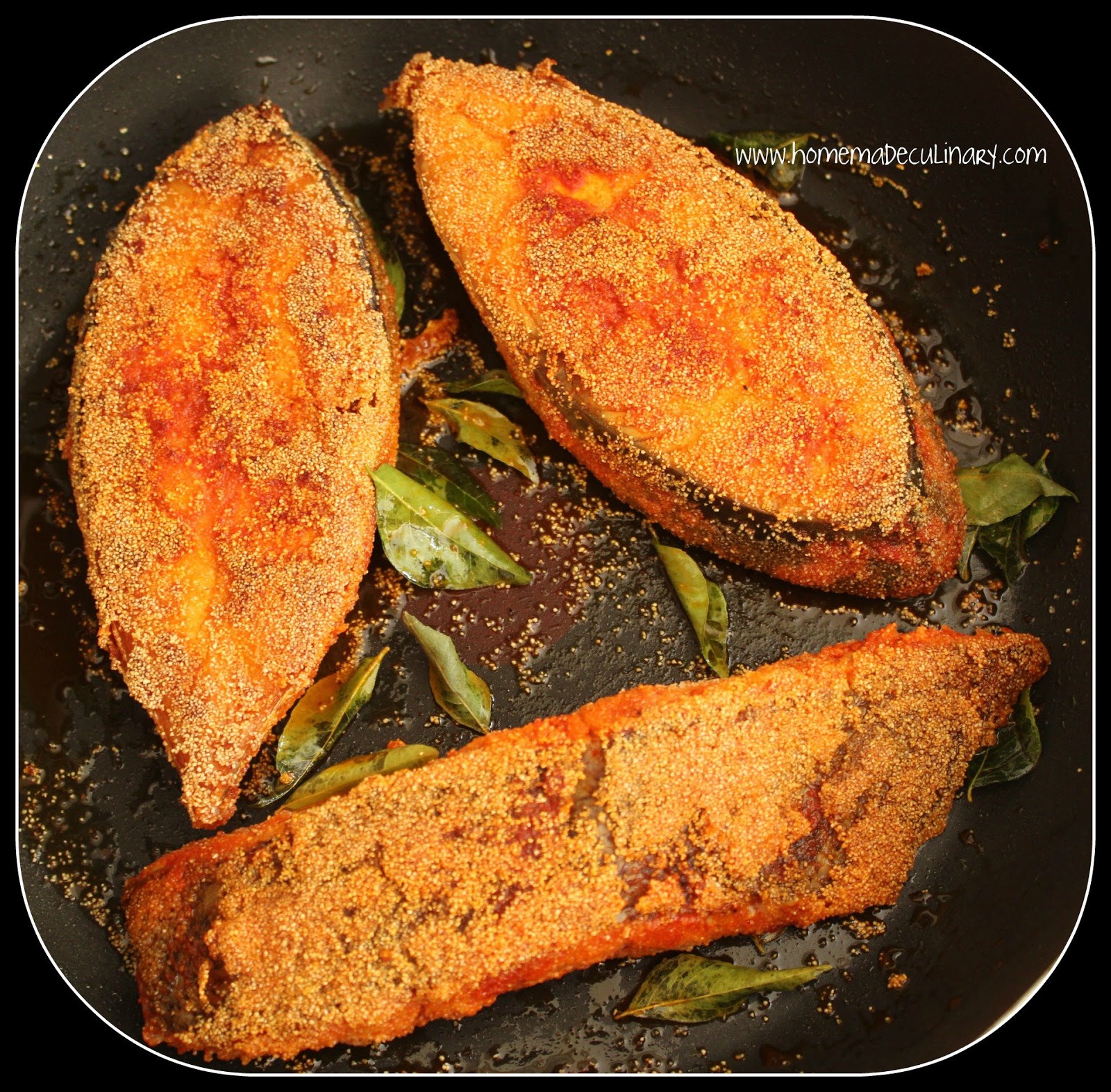 Homemade Culinary: KING FISH & HALIBUT COATED IN RAVA FRY