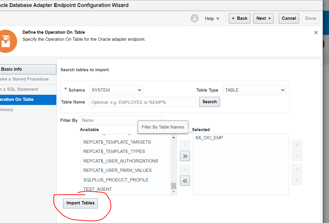 Create a REST API in OIC Service to insert data in OnPrem Database
