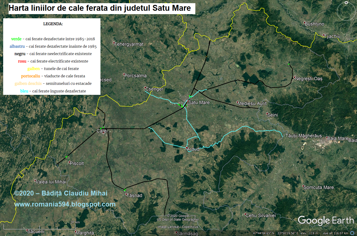 Cai ferate din Satu Mare, de la inceputuri pana in prezent.