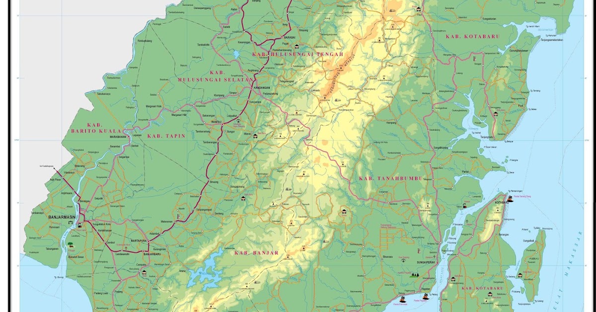 Peta Provinsi Kalimantan Selatan