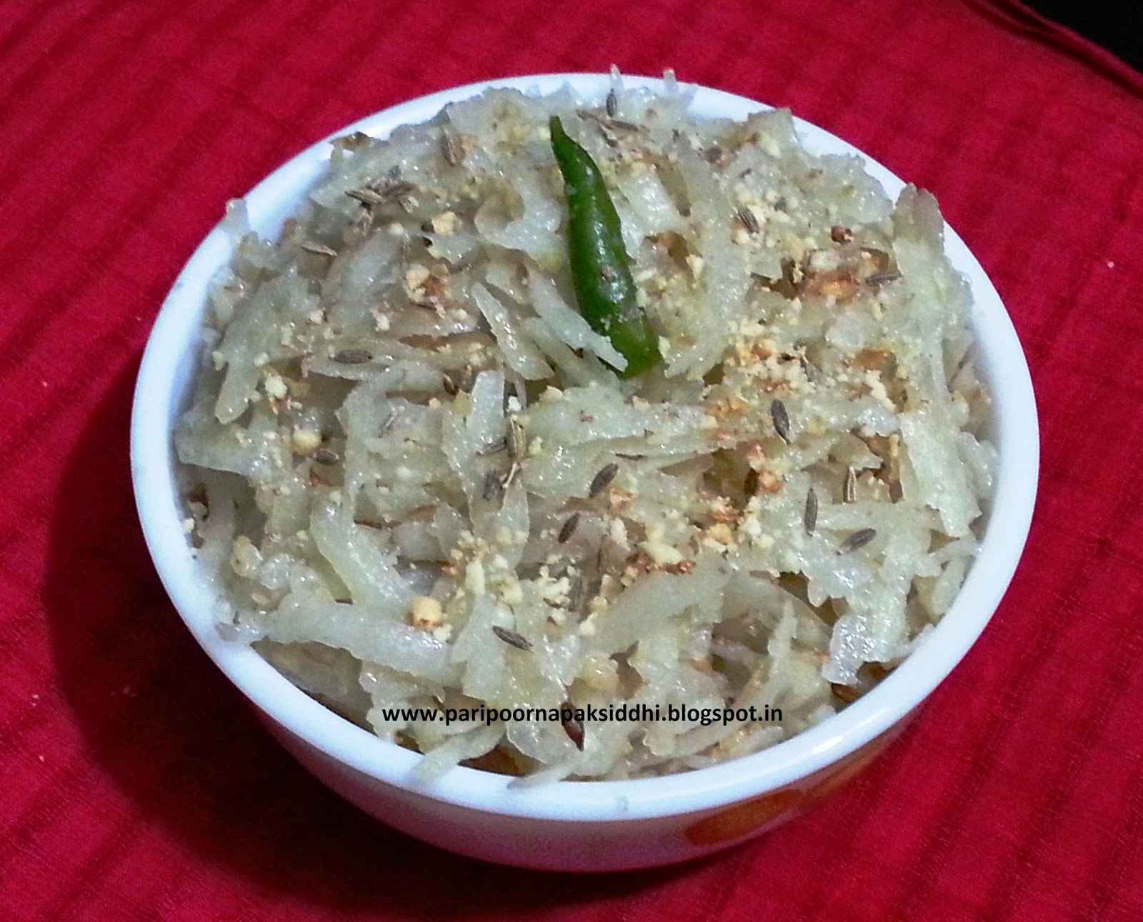 Paripoorna Paksiddhi : BATATA KEES (UPWAS) / STIR FRIED GRATED POTATOES ...