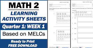 LEARNING ACTIVITY SHEETS in MATH 2 (Quarter 1: Week 1) Free Download ...