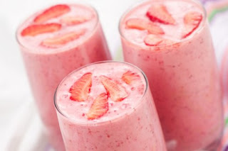 Receitas com amor: Milkshake de morango
