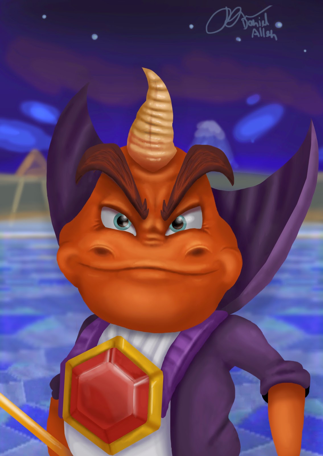 Daniel Joseph Allen/Green: Post-College Art #2.5 - Ripto from Spyro 2