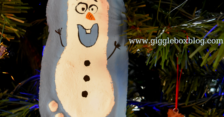 Salt Dough Footprint Olaf Ornament | Gigglebox Tells it Like it is